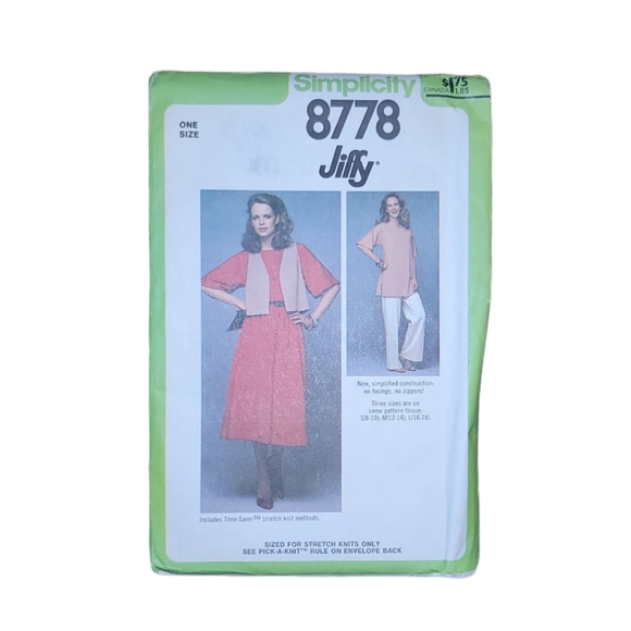 Simplicity | Office | Simplicity Sewing Pattern 8778 Misses Jiffy ...